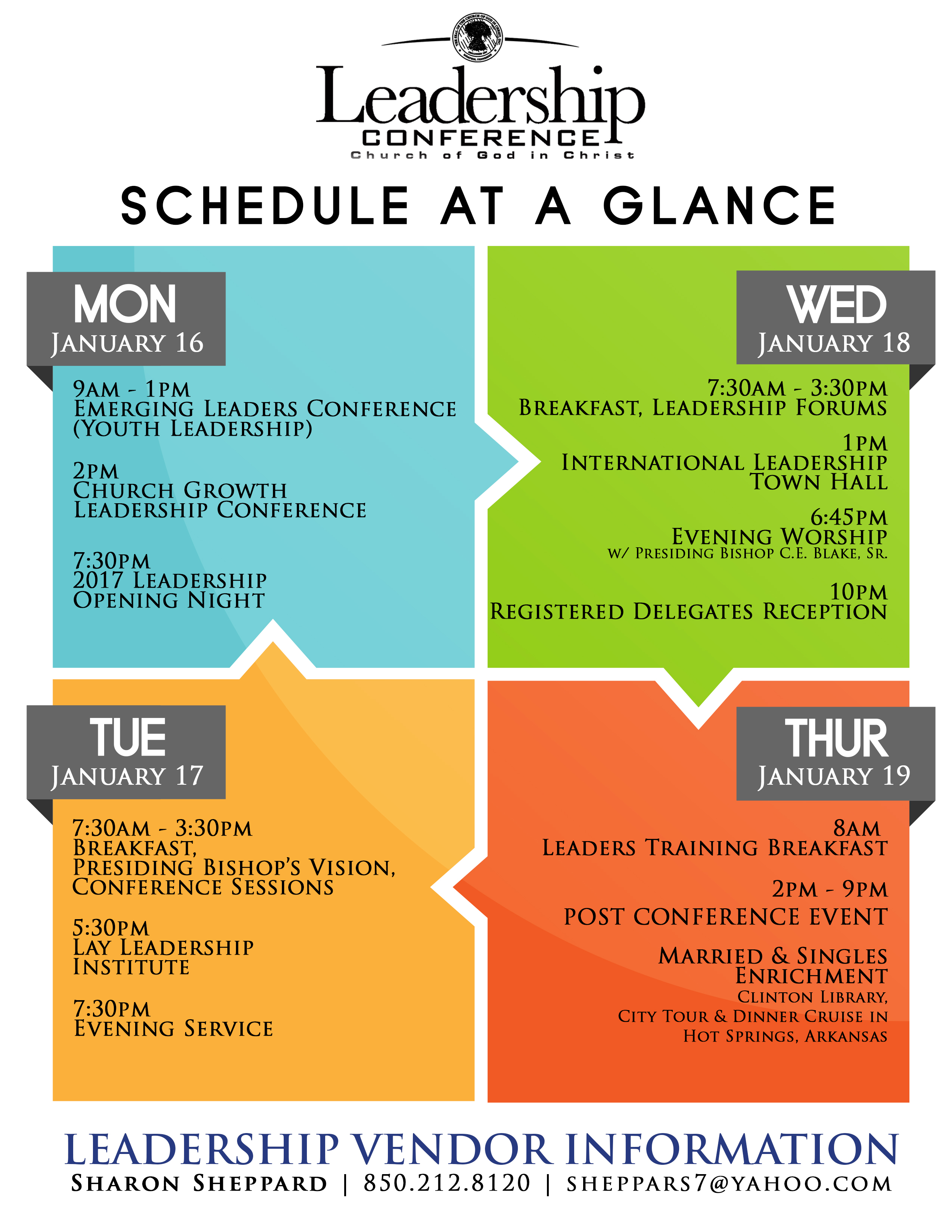 Schedule – Leadership Conference Schedule – Leadership Conference