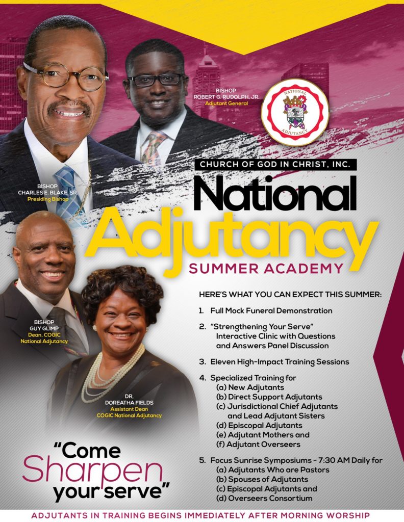 Summer 2018 Adjutancy Academy - COGIC Adjutancy