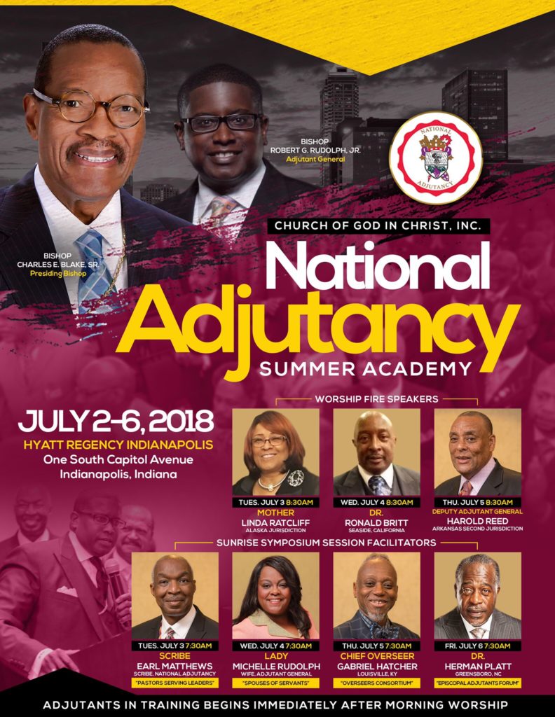 Summer 2018 Adjutancy Academy - COGIC Adjutancy