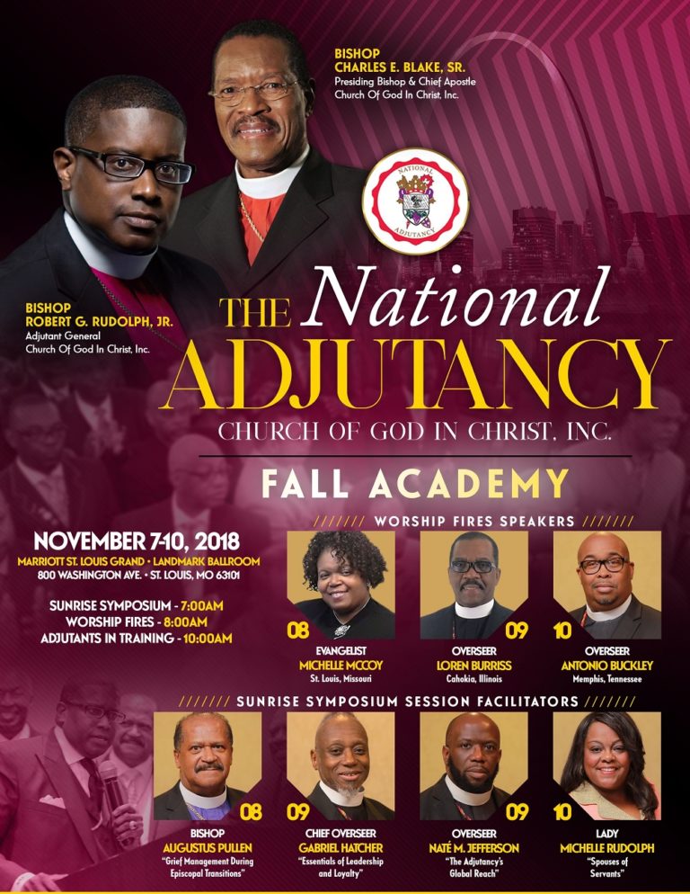 Fall 2018 Adjutancy Academy - COGIC Adjutancy