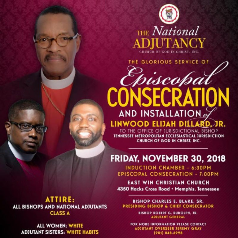 The Service of Episcopal Consecration – Bishop Designate Linwood Elijah ...
