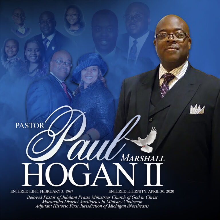 Notice of Transition – Adjutant Brother Paul Marshall Hogan, II – COGIC ...
