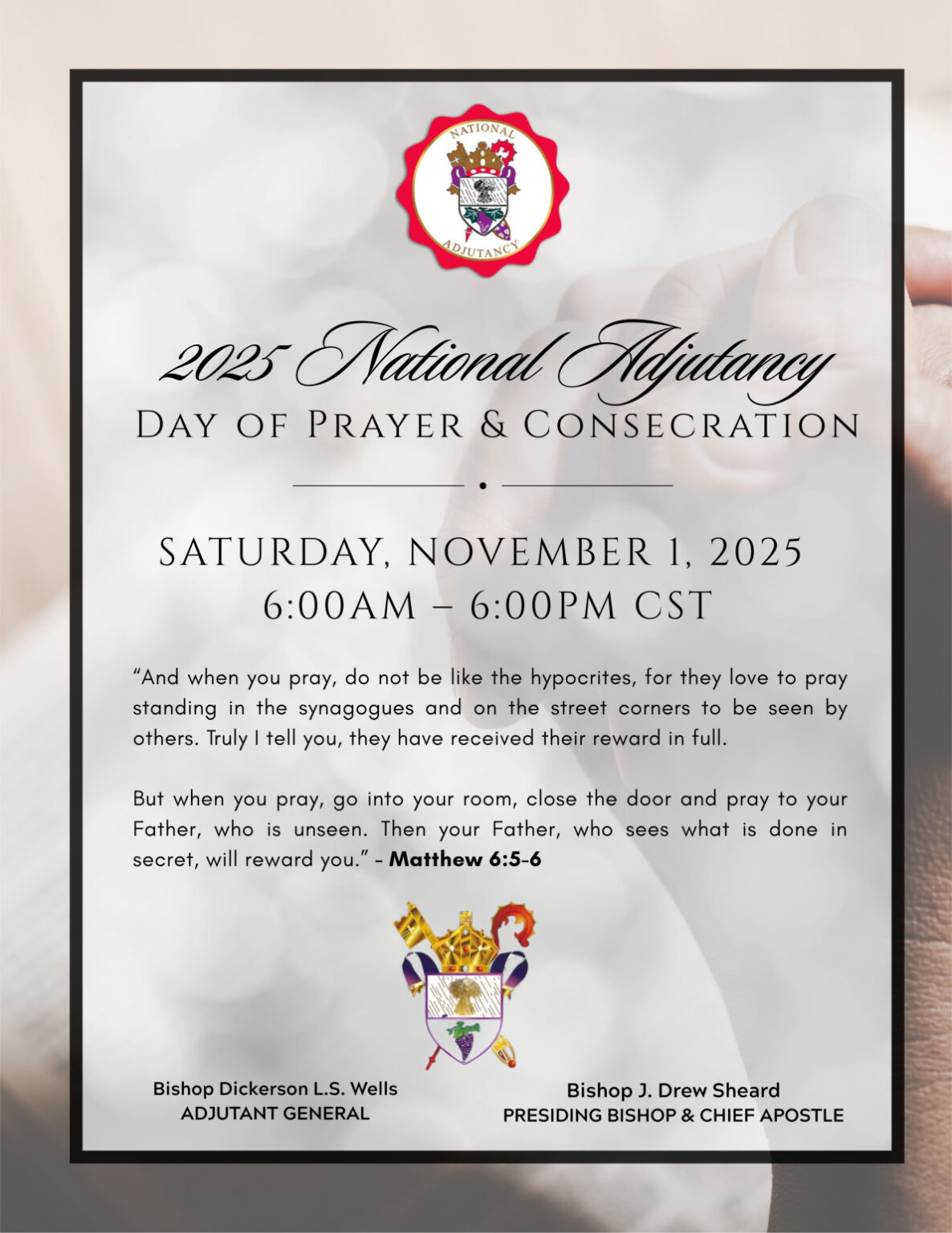 The Adjutant General - 117th Holy Convocation