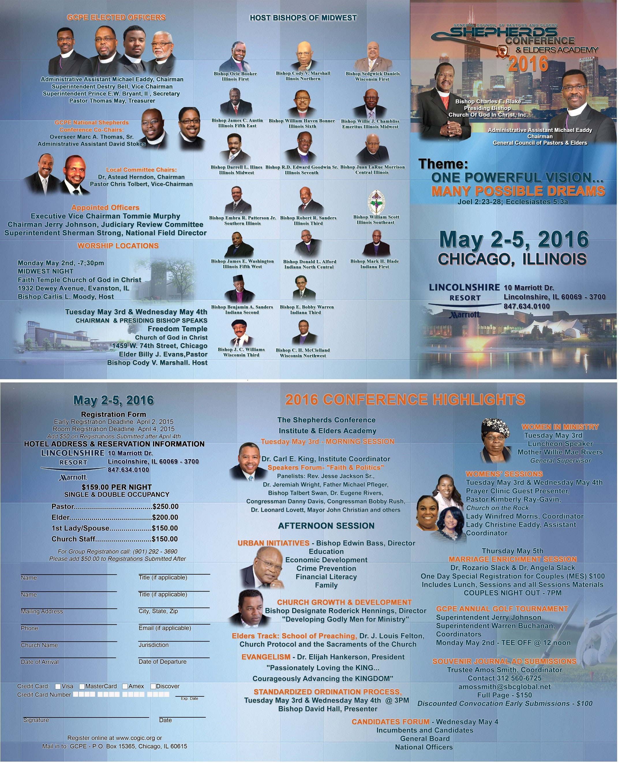 2016 Conference Brochure - The Council of Pastor's & Elder's