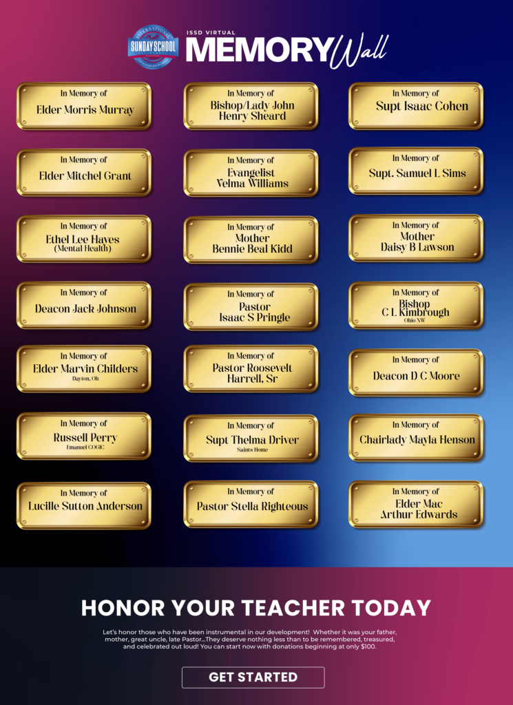Virtual Memory Wall - International Sunday School Department
