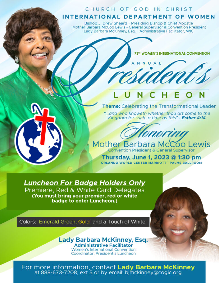 President’s Luncheon - International COGIC Women's Department