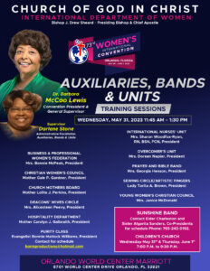 Auxiliaries, Bands & Units - International COGIC Women's Department