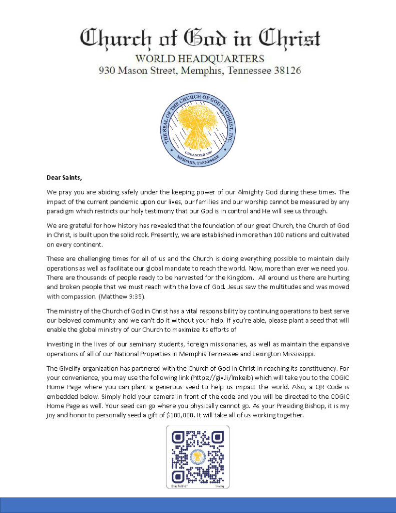 COGIC United: Together We Can! - Church Of God In Christ